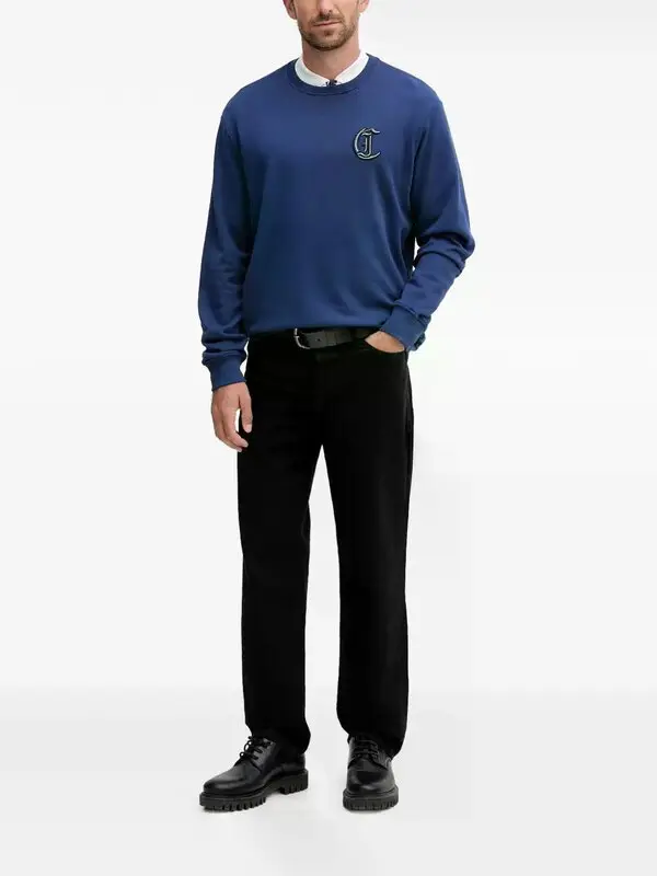 Just Cavalli Logo-patch Crew-neck Sweatshirt