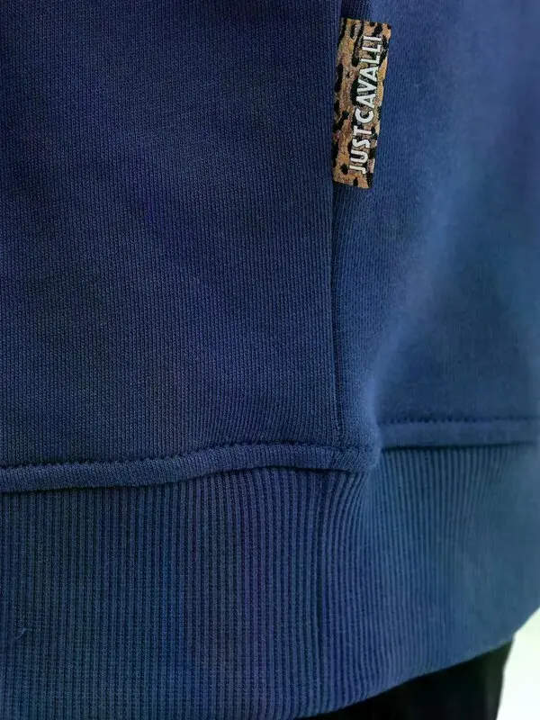 Just Cavalli Logo-patch Crew-neck Sweatshirt