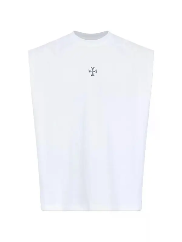 Vetements Logo-detail Sleeveless T-shirt - White