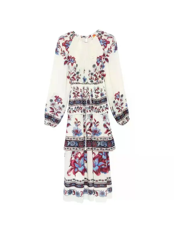 Farm Rio Malu Winter Floral-print Maxi Dress