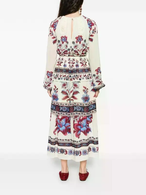 Farm Rio Malu Winter Floral-print Maxi Dress