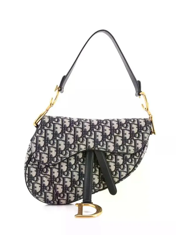 Dior Saddle Handbag Oblique Canvas Medium Shoulder Bag - Blue