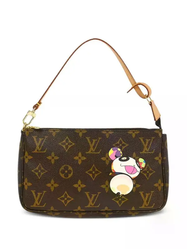 LOUIS VUITTON X Takashi Murakami Pochette Accessoires Panda Tote Bag - Brown
