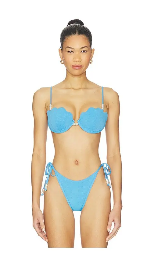 L*Space Sunrise Shell Bikini Top - Cornflower