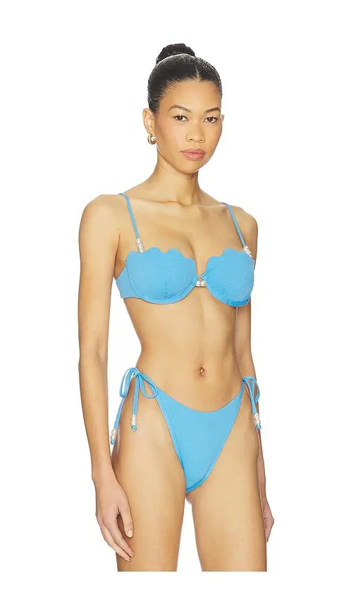 L*Space X Sunrise Shell Bikini Top - Cornflower