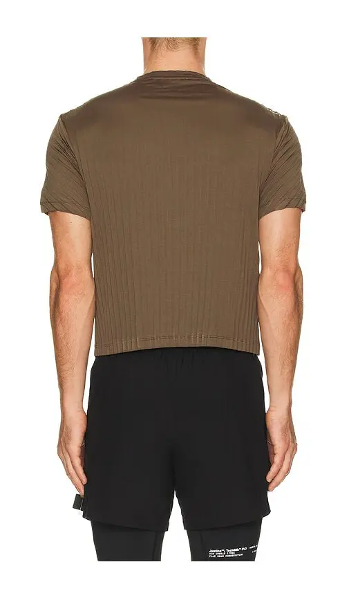 Satisfy Auralite Pleated Tee Shirt In Brown