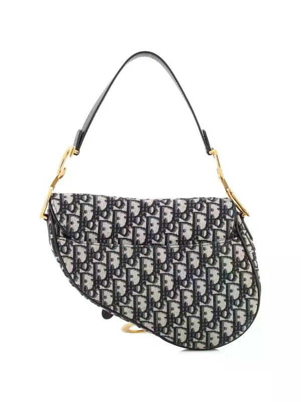 Dior Saddle Handbag Oblique Canvas Medium - Blue