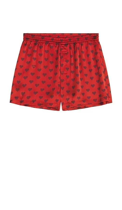 SKIMS Sleep Sateen Boxer In Red