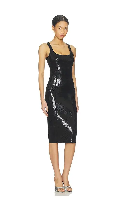 FLEUR DU MAL Embellished Corset Midi Dress