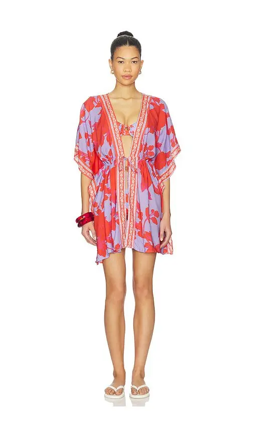 MAAJI Vanilla Kaftan In Fuchsia,lavender - Lavender Dream