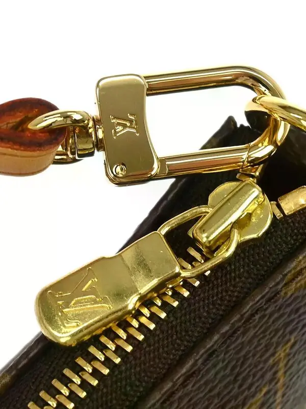 LOUIS VUITTON 2004 Monogram Panda Pochette Accessoires Shoulder Bag - Brown