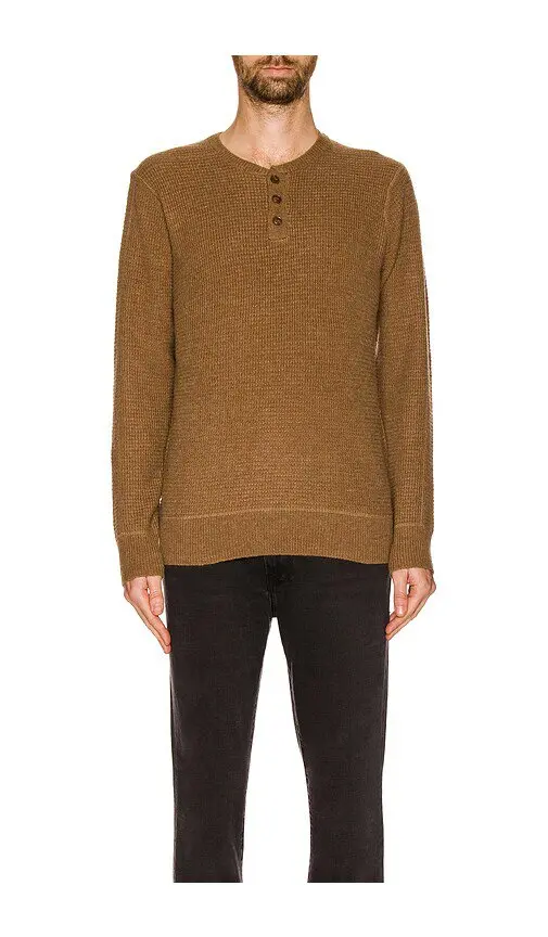 SCHOTT Button Henley Sweater