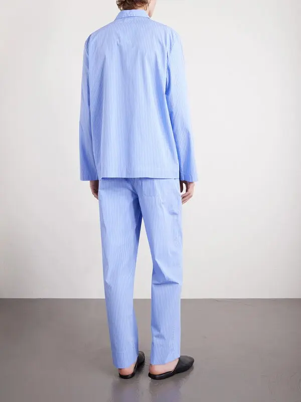 TEKLA Striped Organic Cotton-poplin Pyjama Trousers