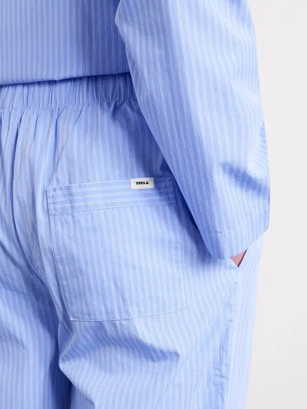 TEKLA Striped Organic Cotton-poplin Pyjama Trousers