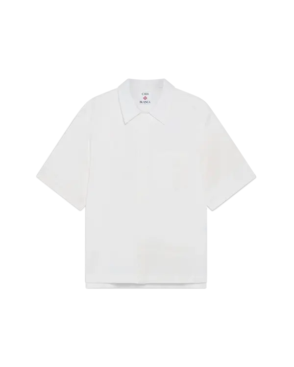 Casablanca Monogram Short Sleeve Shirt - White