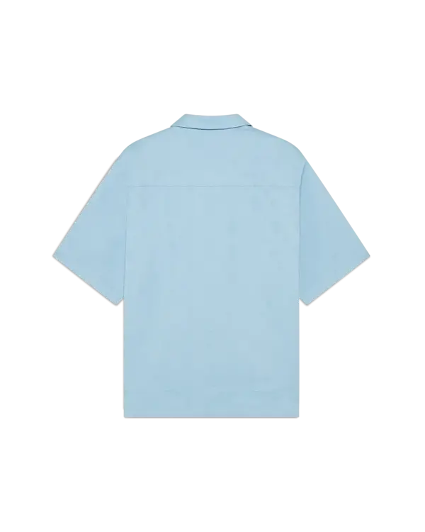 Casablanca Monogram Short Sleeve Shirt - Light Blue