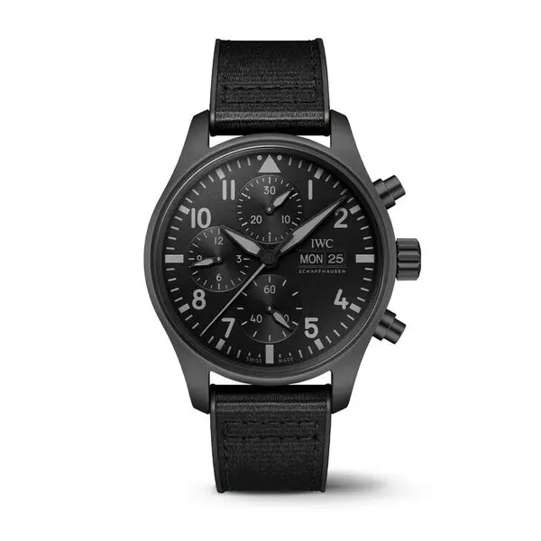 IWC SCHAFFHAUSEN Pilot’s Chronograph 41 Top Gun Ceratanium® Black Dial Watch - Titanium