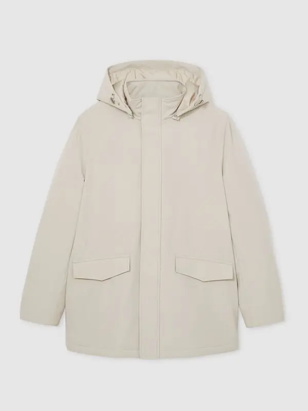 REISS Lucan Hooded Zip-through Padded Jacket