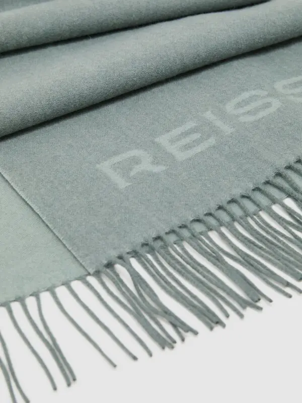 REISS Logo Picton Logo Wool-cashmere Logo Scarf