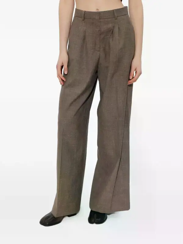 Officine Générale Pleated Wide-leg Trousers