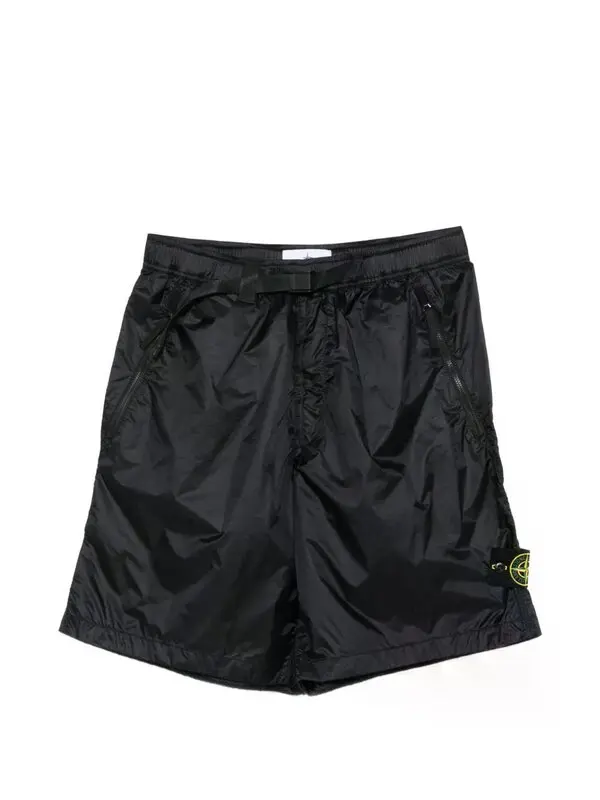 Stone Island Logo Patch Ripstop Shorts