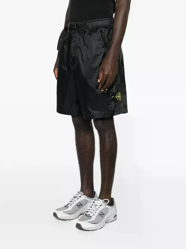 Stone Island Logo Patch Ripstop Shorts