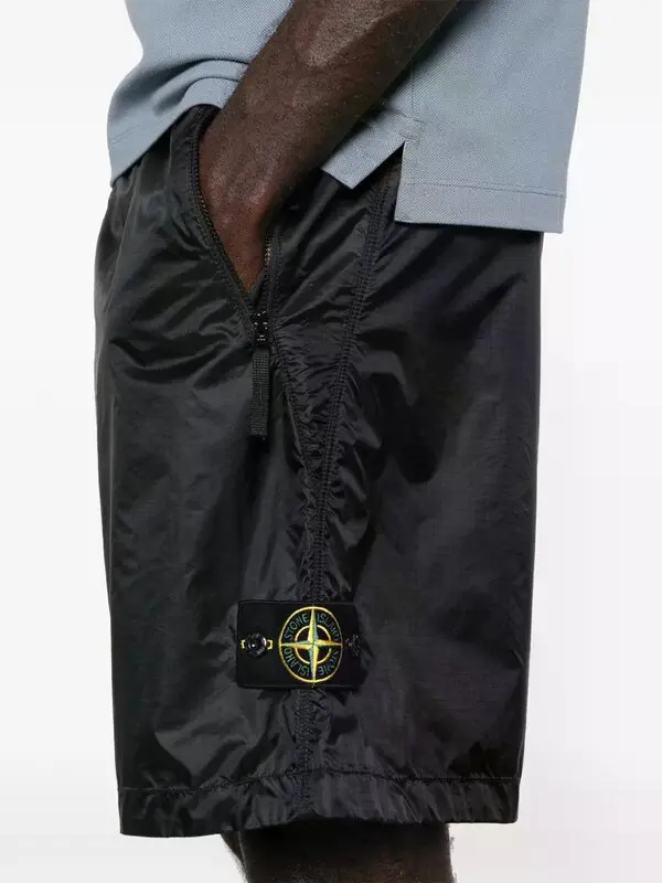 Stone Island Logo Patch Ripstop Shorts