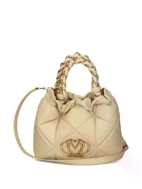 Moschino Quilted Bucket Bag With Chain Handles