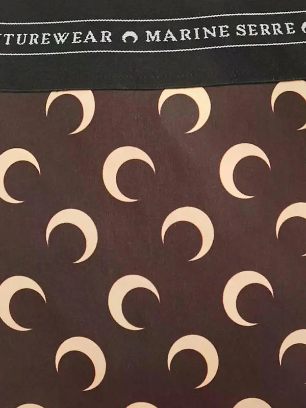 MARINE SERRE Crescent Moon Print Leggings - Brown