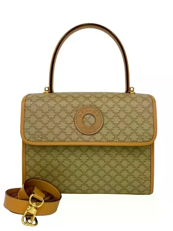 Celine 2013 Macadam Coated Canvas Satchel
