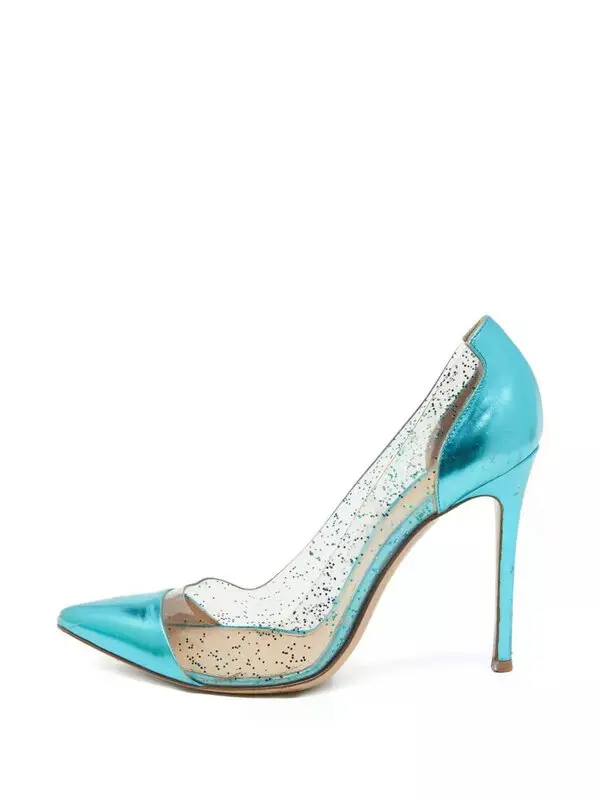 GIANVITO ROSSI Metallic-finish Heeled Pumps