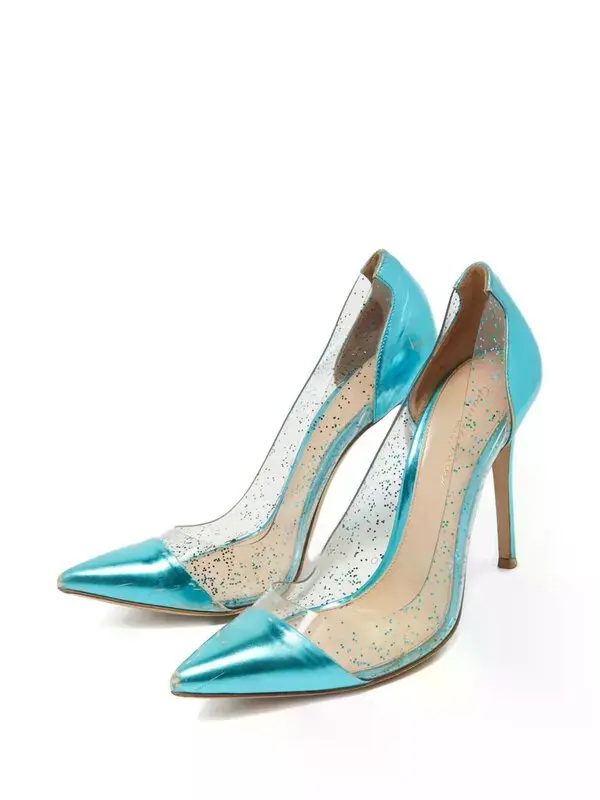 GIANVITO ROSSI Metallic-finish Heeled Pumps