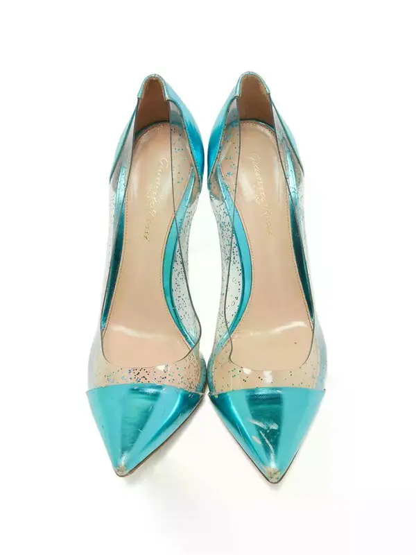 GIANVITO ROSSI Metallic-finish Heeled Pumps