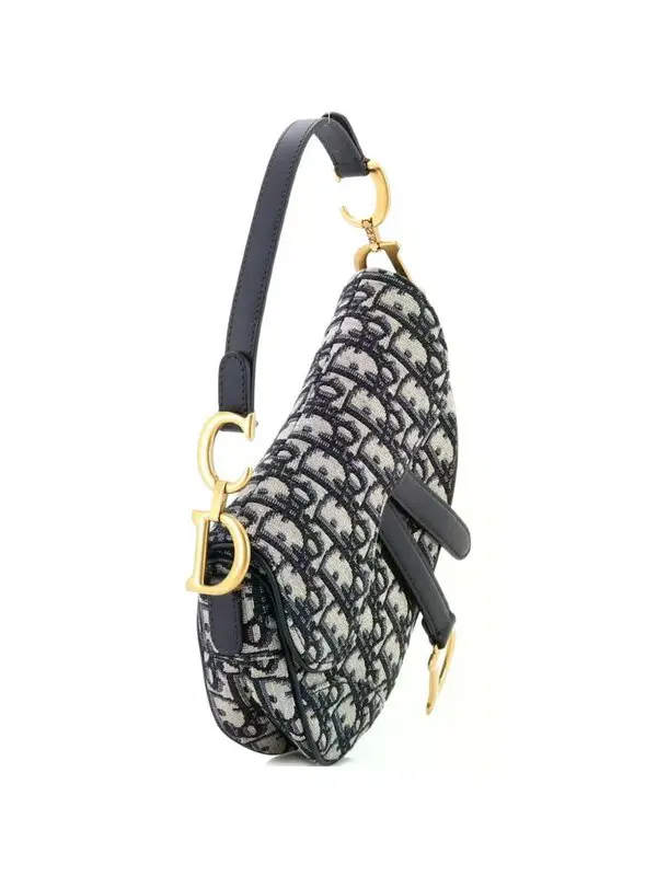 Dior Saddle Bag Oblique Canvas Mini - Blue