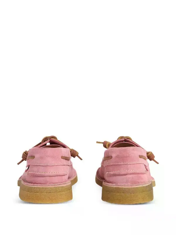 Dsquared2 Suede And Leather Laced Boat Shoes - Pink