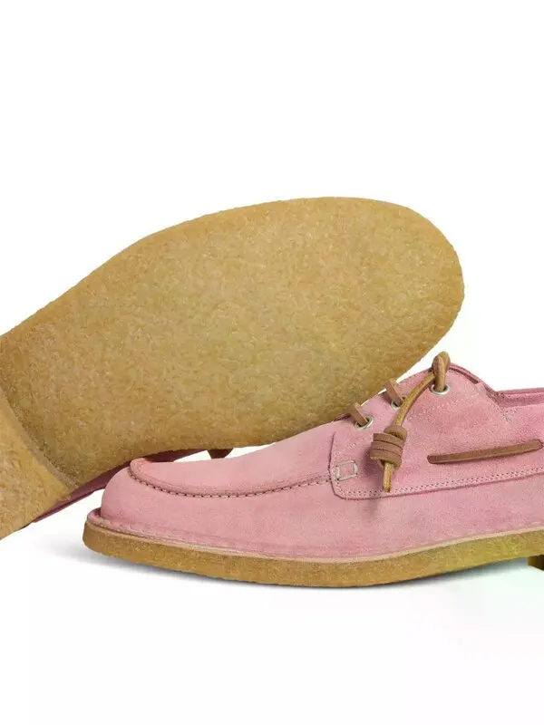 Dsquared2 Suede And Leather Laced Boat Shoes - Pink