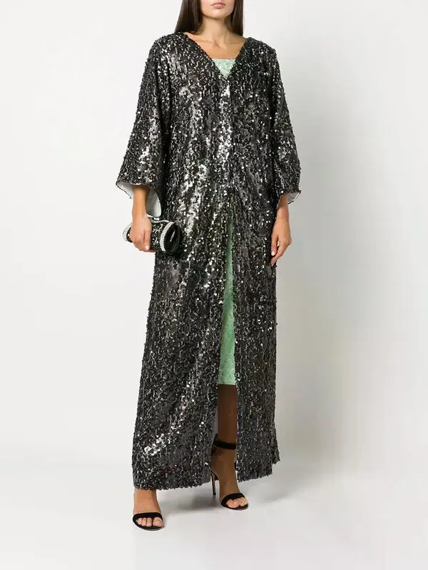 BARUNI Embellished Sequined Maxi Dress