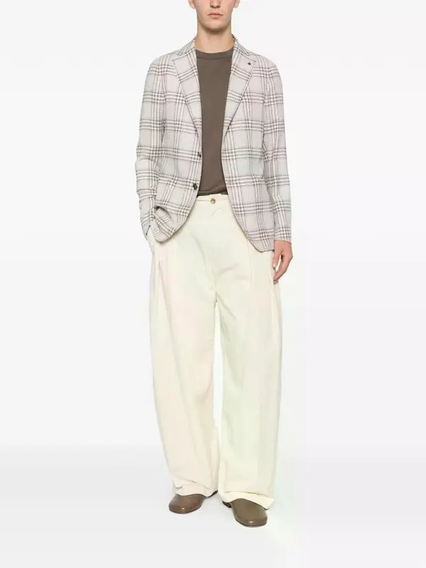 Tagliatore Checked Single-breasted Blazer - Neutrals
