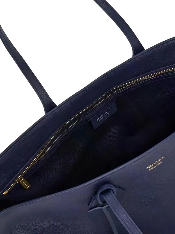 FERRAGAMO Large Top-zip Tote Bag - Blue