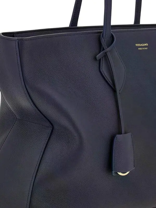 FERRAGAMO Large Top-zip Tote Bag - Blue
