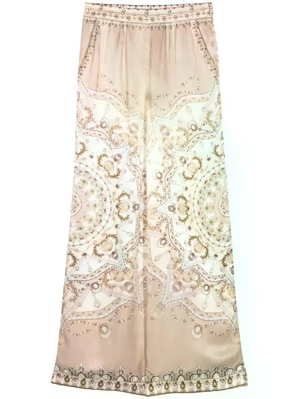 Camilla Grotto Goddess-print Straight-leg Trousers