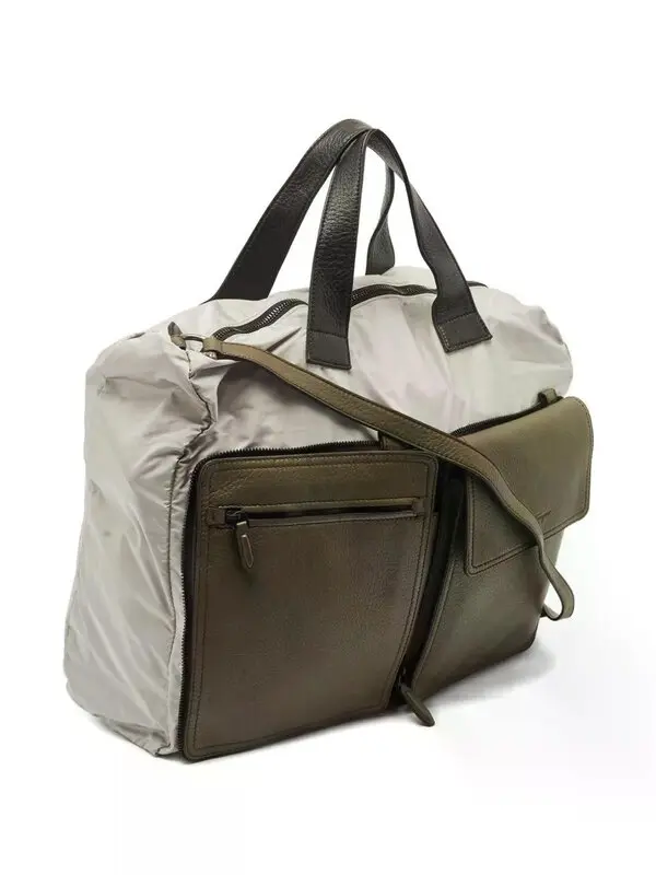FERRAGAMO Leather-panel Pocketed Tote Bag