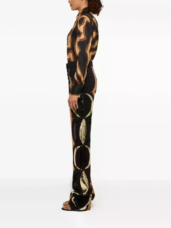 Emilio Pucci Sequin Embellished Straight-leg Trousers