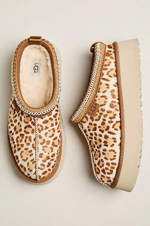 UGG Tazz Plains Slippers - Felicity Leopard Jasmine