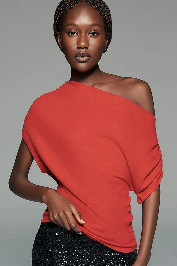 REFORMATION Iris Knit Top - Red