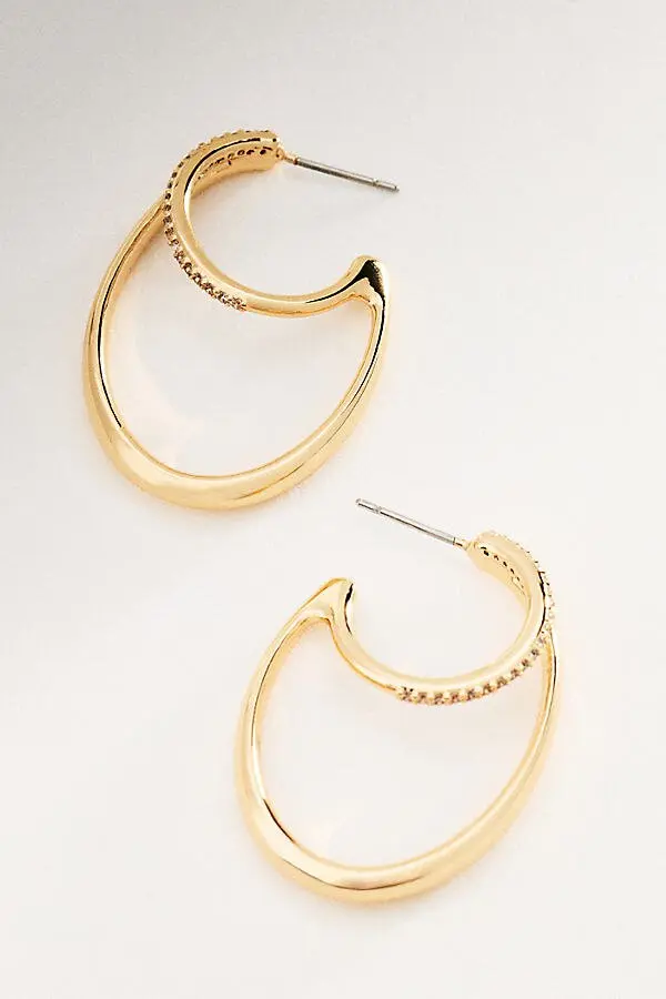Ettika Hoop Earrings - Gold