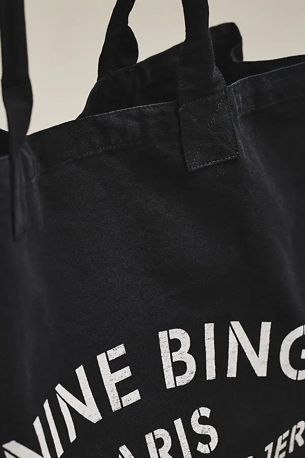 ANINE BING Leo Canvas Tote Bag - Black