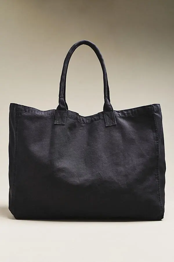 ANINE BING Leo Canvas Tote Bag - Blackened