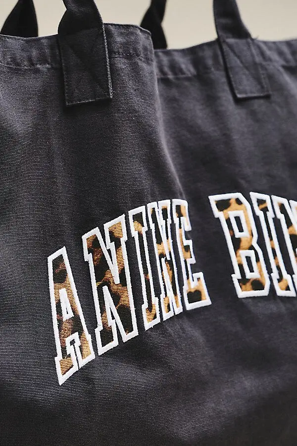 ANINE BING Leo Canvas Tote Bag - Blackened