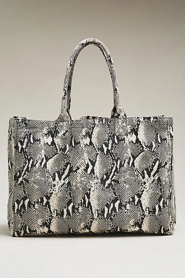 ANINE BING Leo Canvas Tote Bag - Python